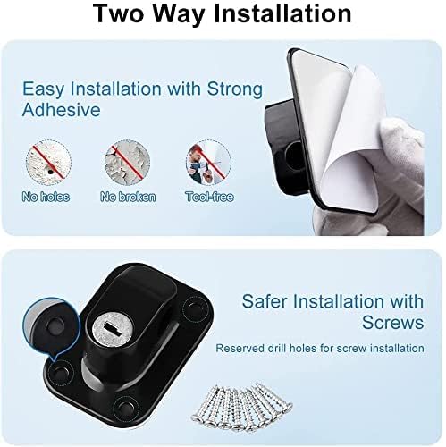 Window Safety Locks Self Adhesive AOSITE 2 Pack Baby Window Restrictor with Key UPVC Window Locks Child Safety Cable Lock Pet Window Restrictors No Drilling Kids Refrigerator Lock for Childproof