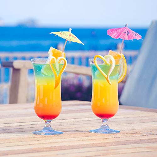Prextex Drink Umbrella Cocktail Picks - Bulk Pack of 220 Assorted Tropical Decor Party Picks with Parasol | Cocktail Umbrellas for Drinks, Tiki Bars, Picnics, Cake Toppers