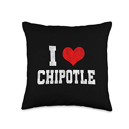 I Love Chipotle Home Decor Gifts I Love Funny Chipotle Lover Throw Pillow, 16x16, Multicolor