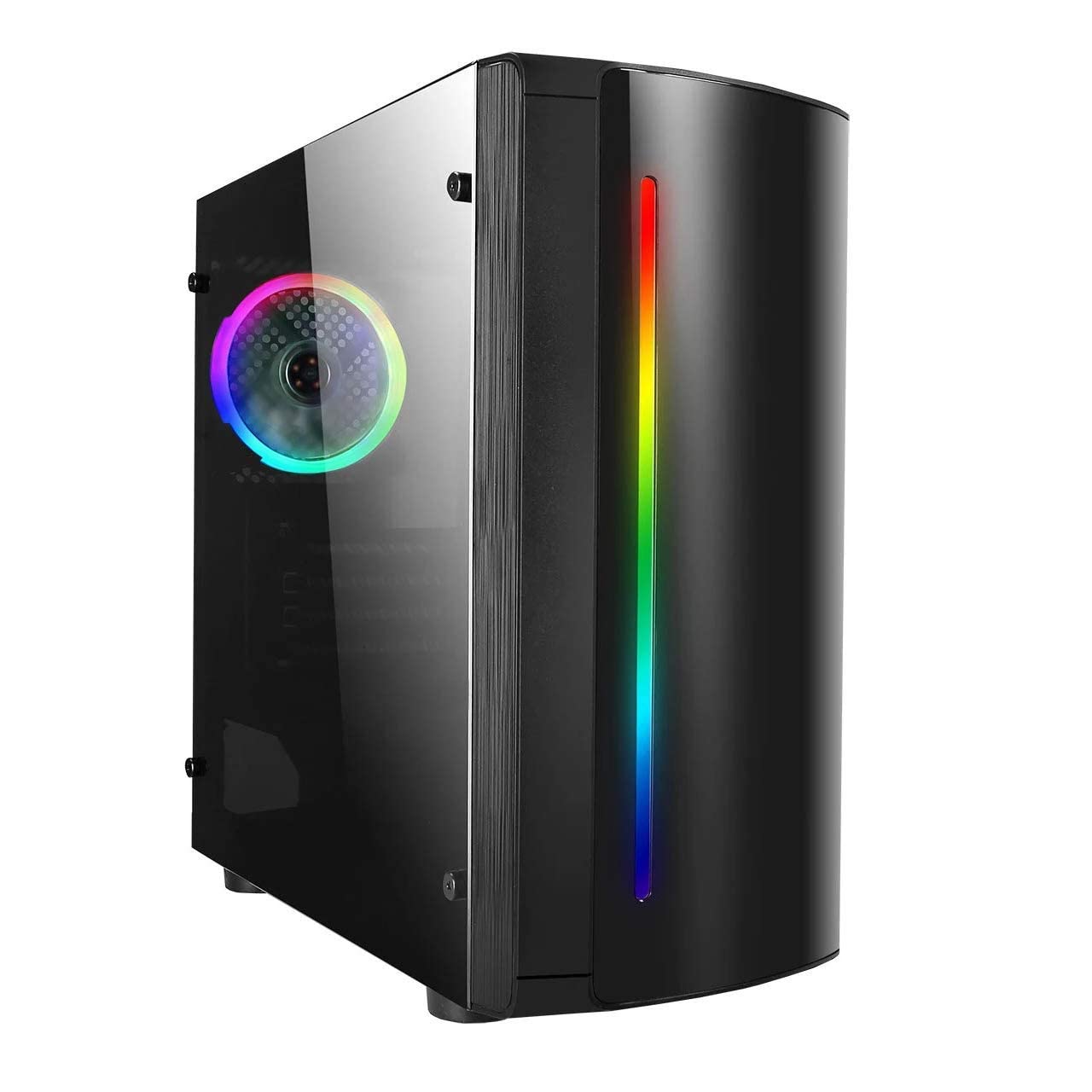 Palicomp Fast Gaming PC Bundle Quad core i5 16GB RAM 1TB GT730 19 Inch Monitor, Gaming Headphones, & RGB Gaming Keyboard with Mouse