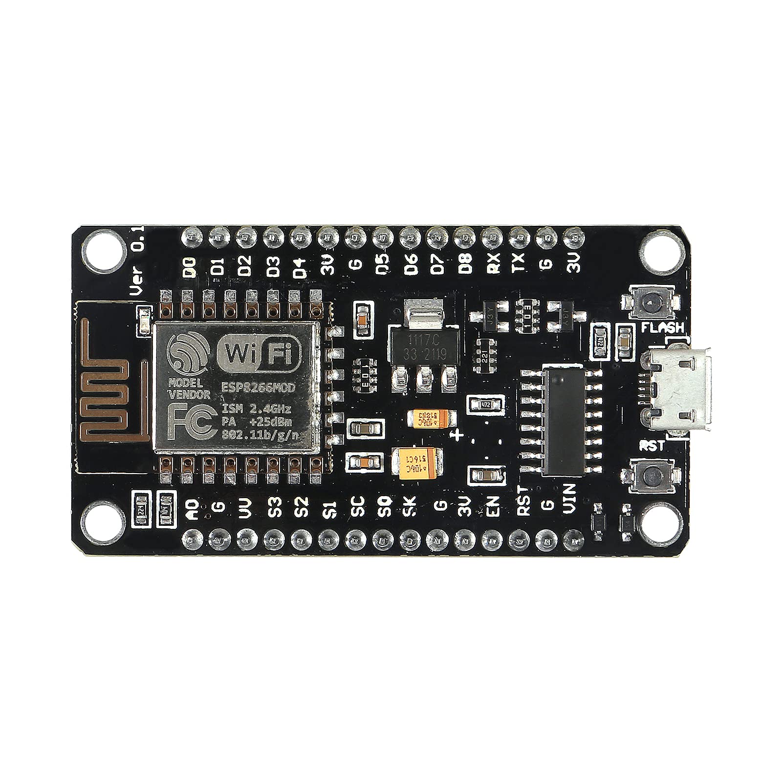 5pcs ESP8266 WiFi Development Module, MELIFE CH340 Serial Wireless Module NodeMcu Lua 4M WiFi WLAN Internet New Version Development Board.