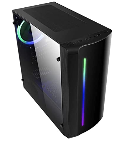 Palicomp Fast Gaming PC Bundle Quad core i5 16GB RAM 1TB GT730 19 Inch Monitor, Gaming Headphones, & RGB Gaming Keyboard with Mouse