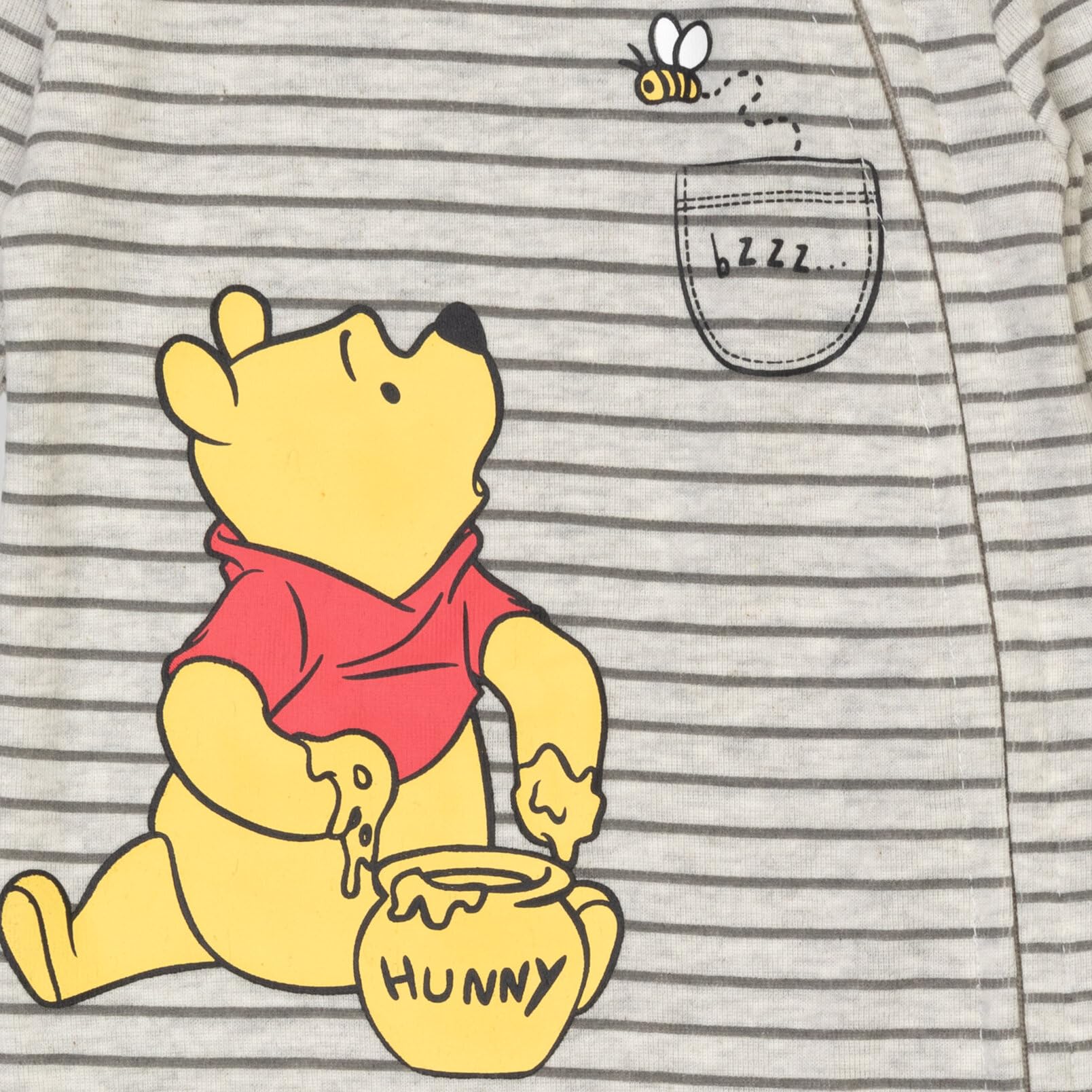 Disney Winnie the Pooh Newborn Baby Boys 2 Pack Sleep N' Play Coveralls White/Red 0-3 Months