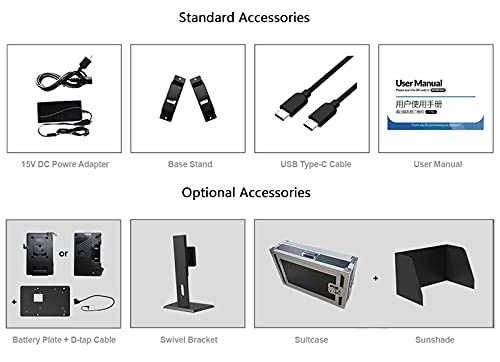 LILLIPUT Lilliput Live Stream Monitor 21.5 inch Quad Split Multi View IPS 1920x1080 HDMI 3G-SDI PVM220S Type-C Input Video Assist