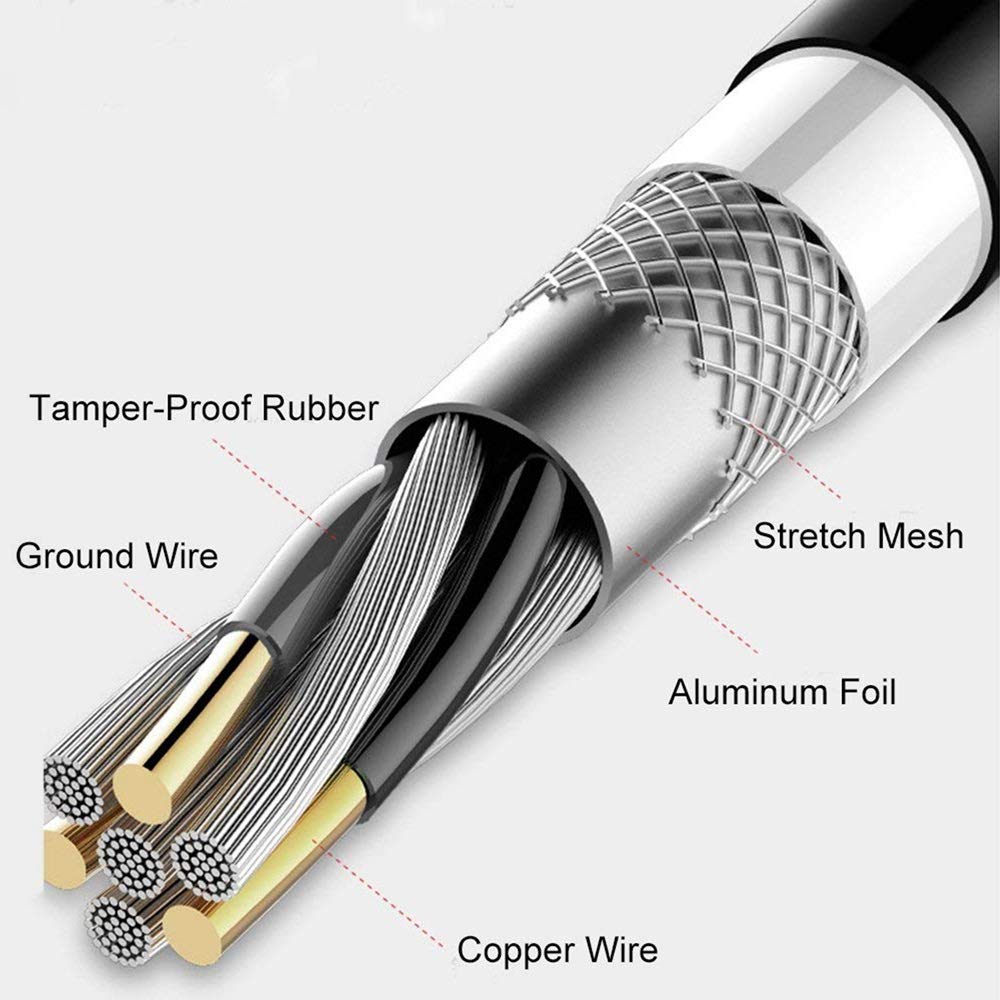 Angusplay 8K HDMI 2.1 Cable 33 ft High Speed 48Gbps Ultra HD Video Cable Support 8K@60Hz, 4K@120hz, HDR10, 3D Compatible with PS5 Xbox RTX 3070 3080 etc(OD:8.5mm)
