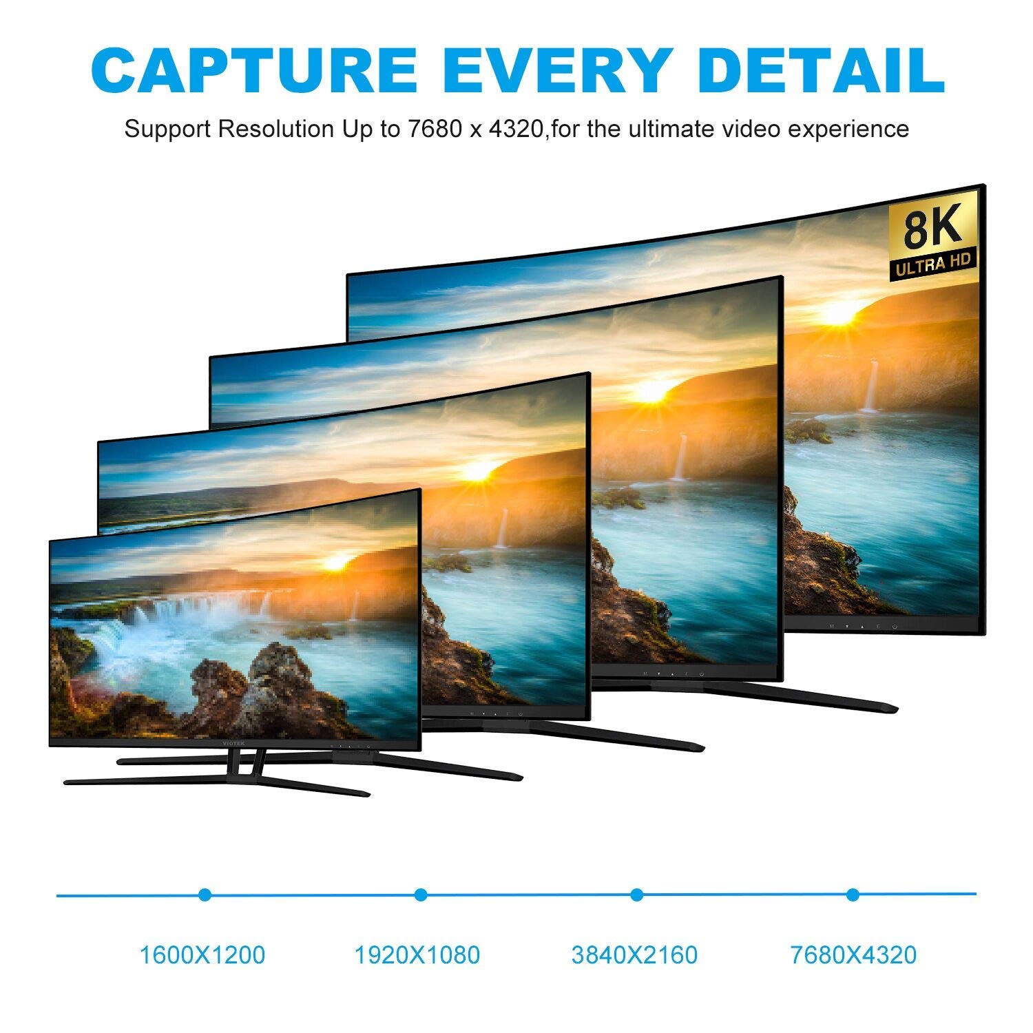 Angusplay 8K HDMI 2.1 Cable 33 ft High Speed 48Gbps Ultra HD Video Cable Support 8K@60Hz, 4K@120hz, HDR10, 3D Compatible with PS5 Xbox RTX 3070 3080 etc(OD:8.5mm)
