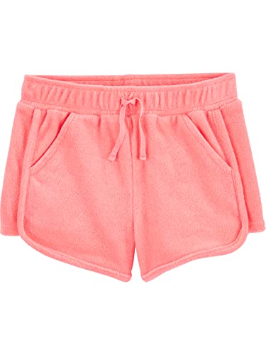 Simple Joys by Carter's Girls' Hooded Cover-Up and Shorts, Navy Dots/Pink, 12 Months