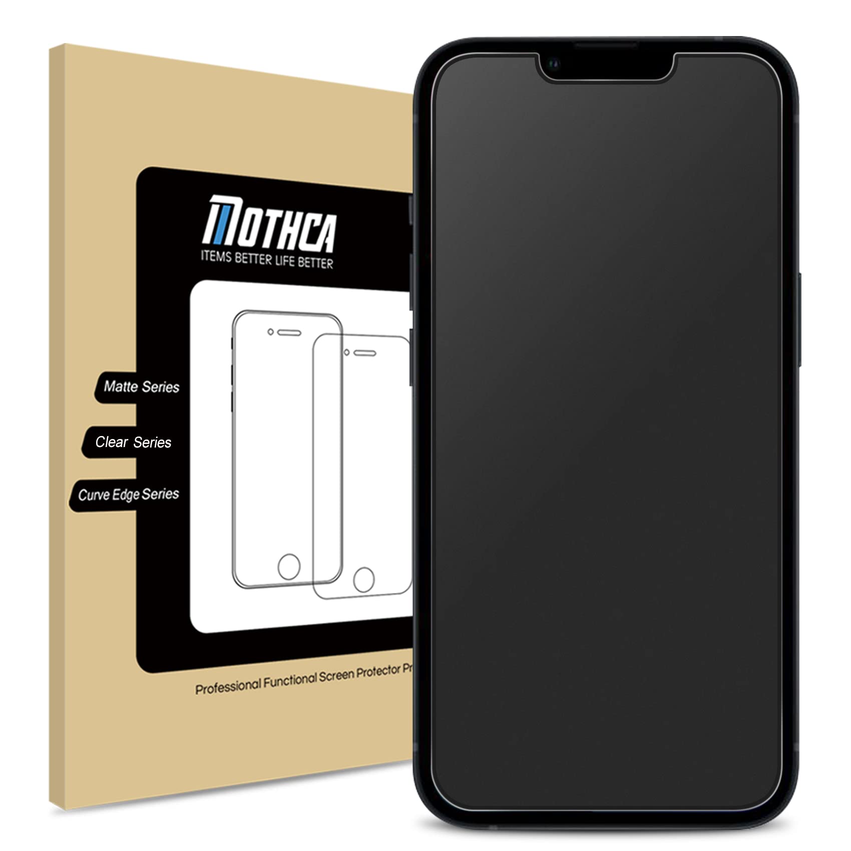 Mothca Matte Tempered Glass Screen Protector for iPhone 13 mini, Anti-Glare, 9H Hardness, Smooth Touch, Easy Install, Bubble Free