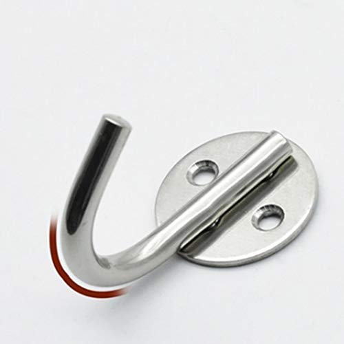 Geenite Stainless Steel Single Wall Hook Round Bottom Towel Coat Clothes Hooks Holders for Bedroom Bathroom Kitchen Fashion Durable 6 pcs
