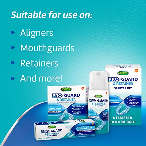 Polident ProGuard & Retainer Cleaning Tablets, Mouth Guard Cleaner and Retainer Cleaner Tablets - 40 Count (Pack of 3)