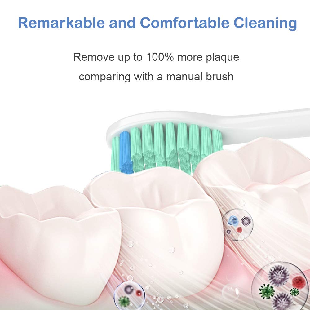Relax Artist Replacment Brush Heads Compatible with Philips Sonicare E-Series Electric Toothbrush, Toothbrush Replacment Heads Refills, 6 Pack
