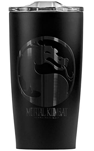 Logovision Mortal Kombat X Symbol Stainless Steel Tumbler 20 oz Coffee Travel Mug/Cup, Vacuum Insulated & Double Wall with Leakproof Sliding Lid | Great for Hot Drinks and Cold Beverages