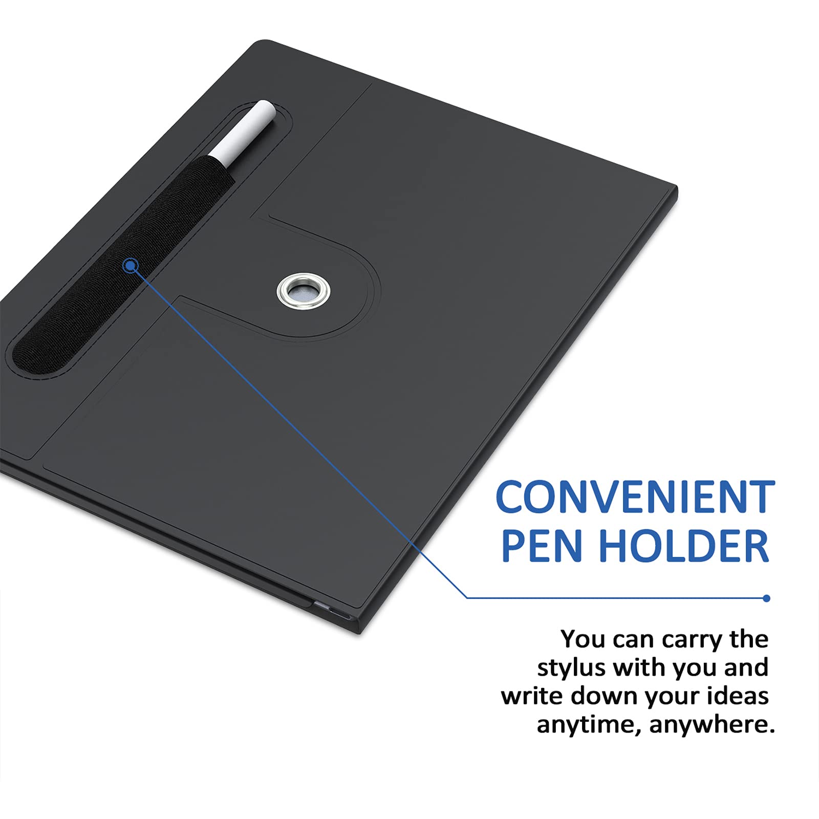 E NET-CASE Slim Lightweight Case for Remarkable 2 10.3" 2020, 360 Degree Rotating Protective Remarkable Tablet, Remarkable 2 Tablet with Pencil Holder, Not Fit Remarkable 1 (Black)