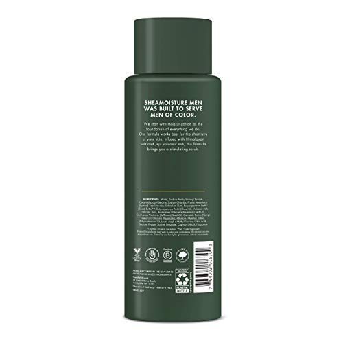 SheaMoisture Men Body Wash Cleanser to Exfoliate and Stimulate Skin Himalayan Salt and Volcanic Ash Exfoliating 15 fl oz