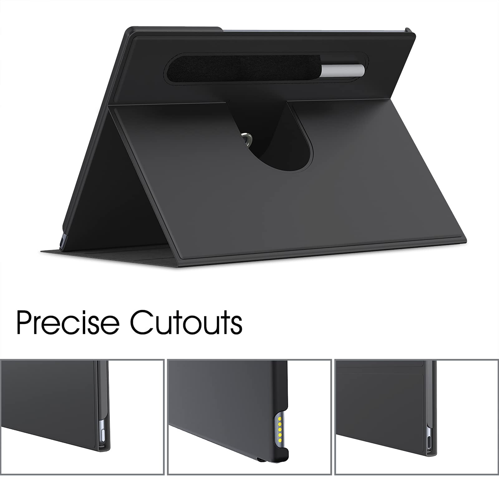 E NET-CASE Slim Lightweight Case for Remarkable 2 10.3" 2020, 360 Degree Rotating Protective Remarkable Tablet, Remarkable 2 Tablet with Pencil Holder, Not Fit Remarkable 1 (Black)