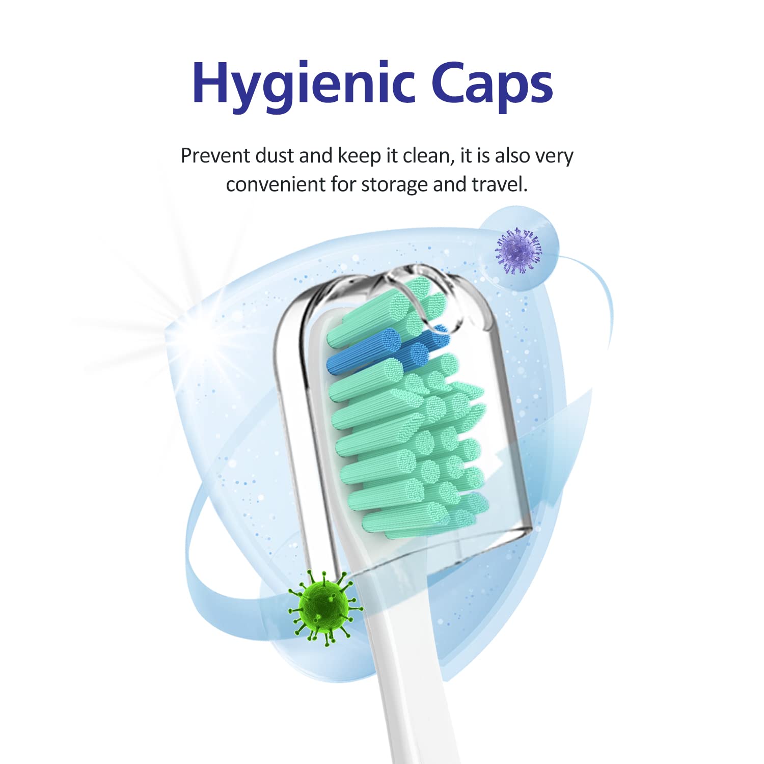 Relax Artist Replacment Brush Heads Compatible with Philips Sonicare E-Series Electric Toothbrush, Toothbrush Replacment Heads Refills, 6 Pack