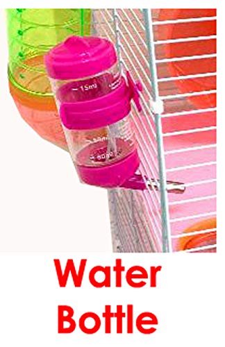 Large 3-Levels Dwarf Hamster Expandable and Customizable Habitat House Cage for Rodent Gerbil Mouse Mice Rat with Crossover Tube Tunnel
