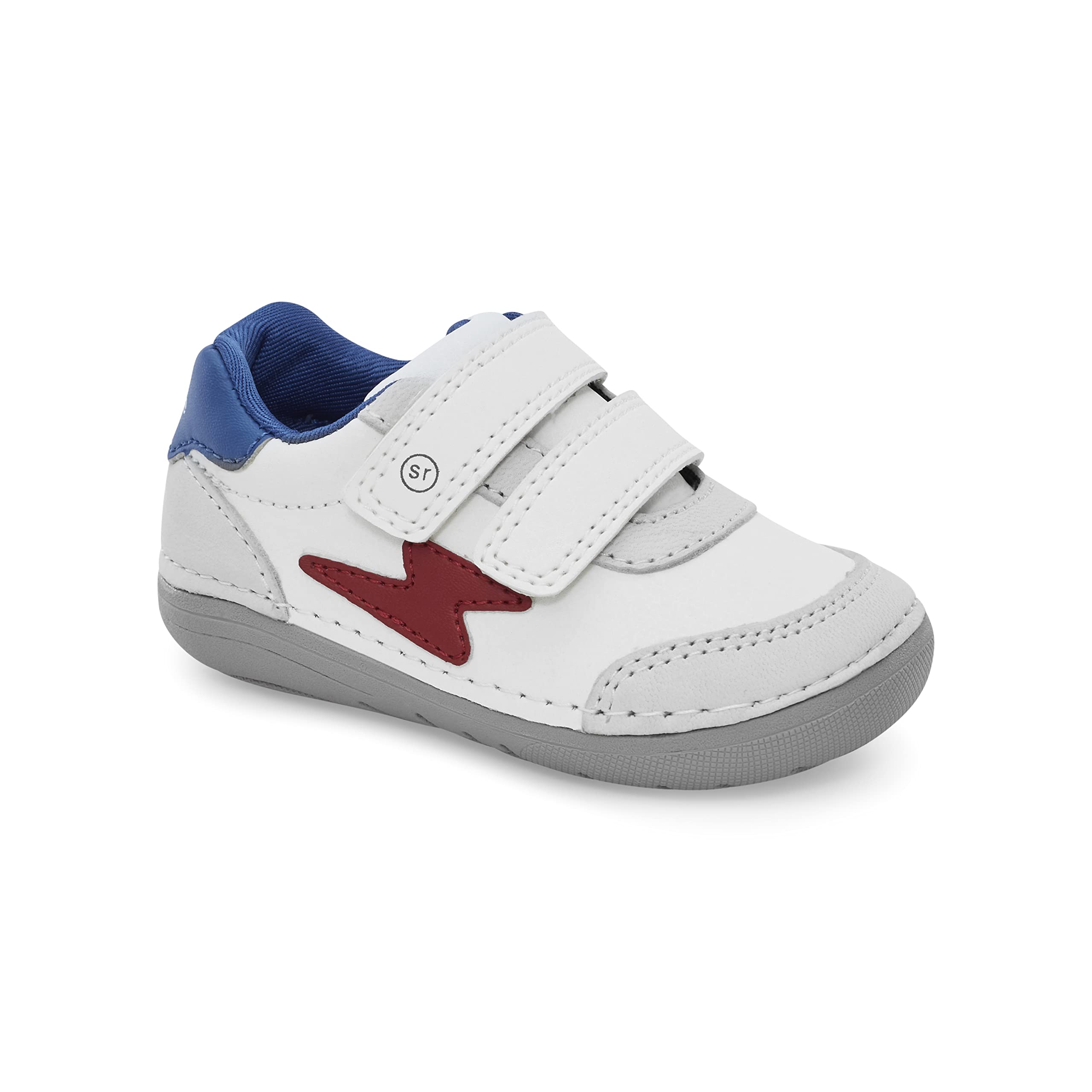 Stride Rite Boy's SM Kennedy Athletic Sneaker, White Multi, 6 Wide Toddler