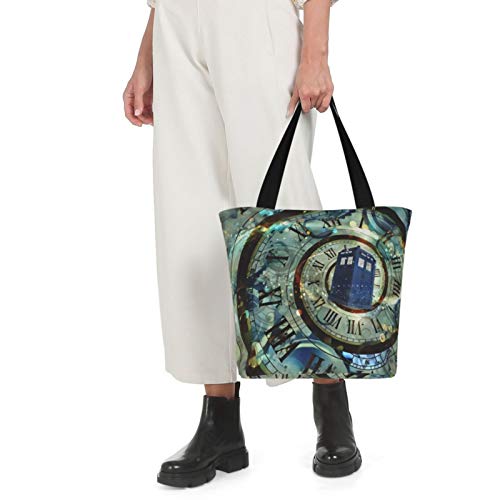 antcreptson Elegant Extra Large Canvas Beach Travel Reusable Grocery Shopping Tote Bag Portable Storage Handbag