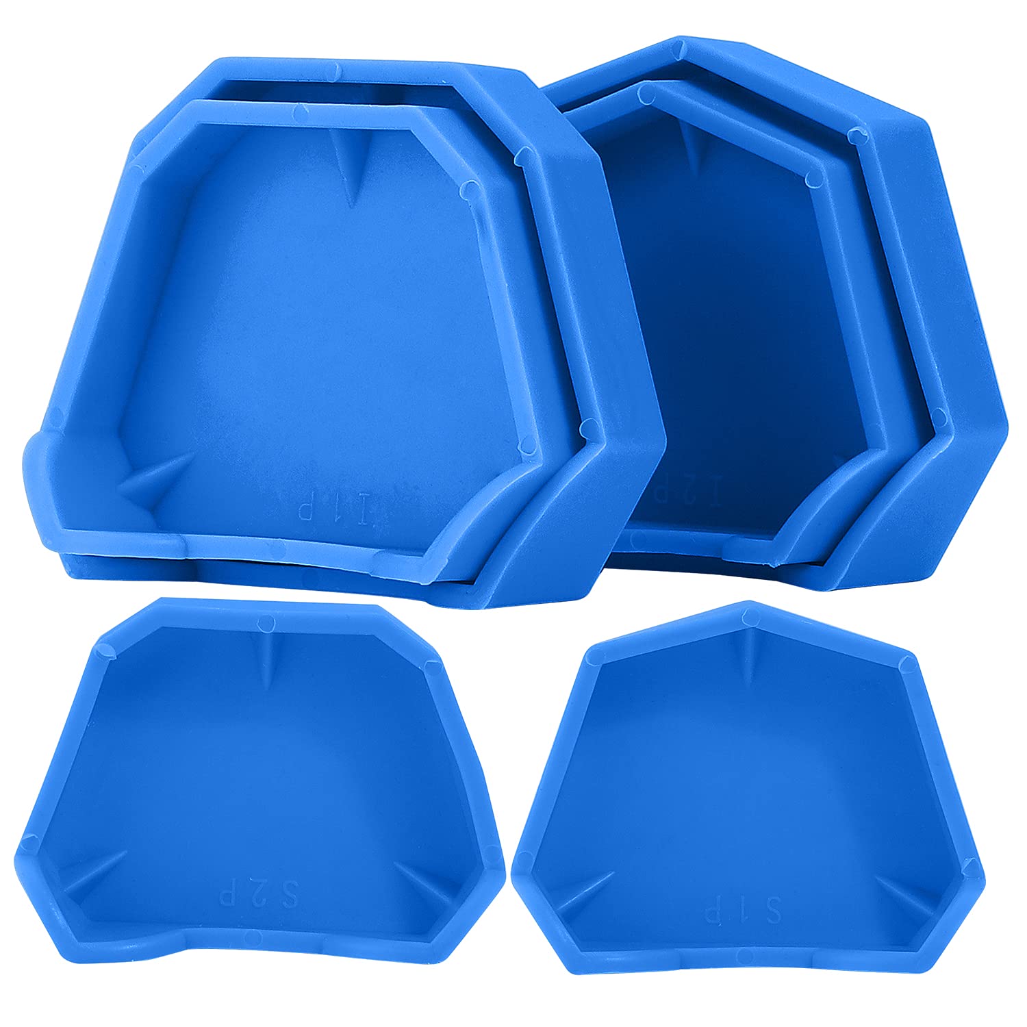 faruijie Dental Model Base Former Impression Trays Base Molds Silicone Dental Lab Use for Cast Trimming S/M/L (6pcs)