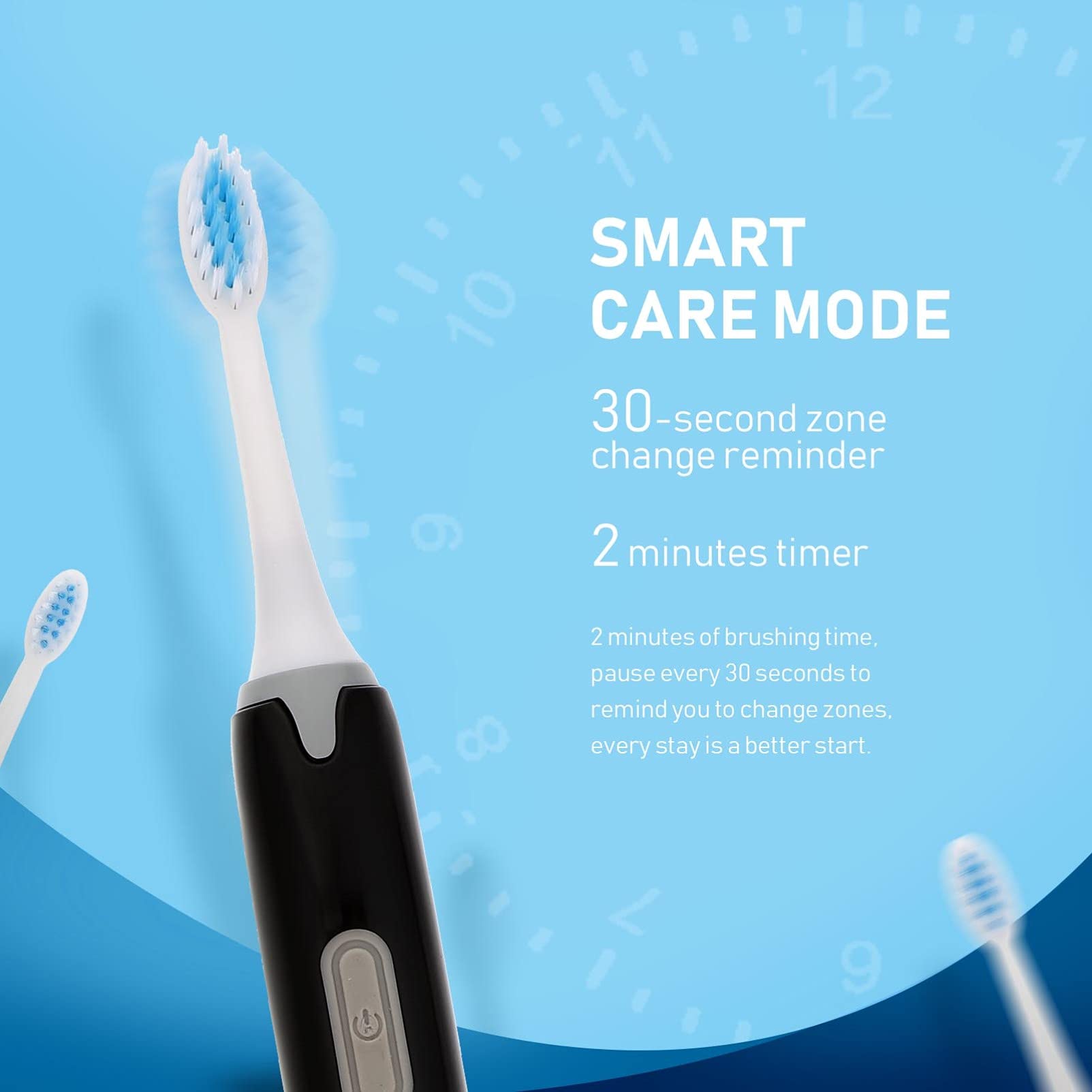Healifty 1 Pc Electric Toothbrush Electric Vibration Toothbrush Household Tooth Cleaning Device Toothbrush for Adults Electric Teeth Cleaning Device Tender Toothbrush Tooth Brush