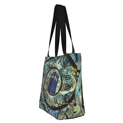 antcreptson Elegant Extra Large Canvas Beach Travel Reusable Grocery Shopping Tote Bag Portable Storage Handbag