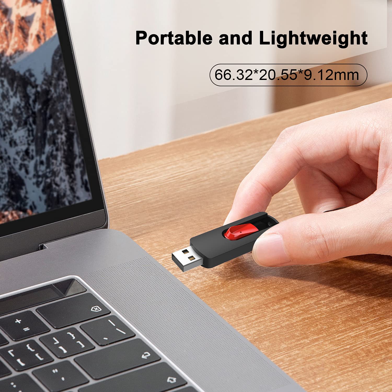 Aiibe Flash Drive 8GB 3 Pack USB Drive 8GB Thumb Drive USB 2.0 Memory Stick USB Flash Drives (8GB, Red Green Cyan)
