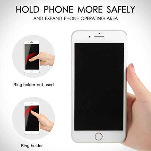 Weewooday 4 Pieces Glitter Bling Phone Ring Holders Metal Finger Kickstand 360° Rotation Bling Phone Ring Stand for Universal Tablets and Smartphone