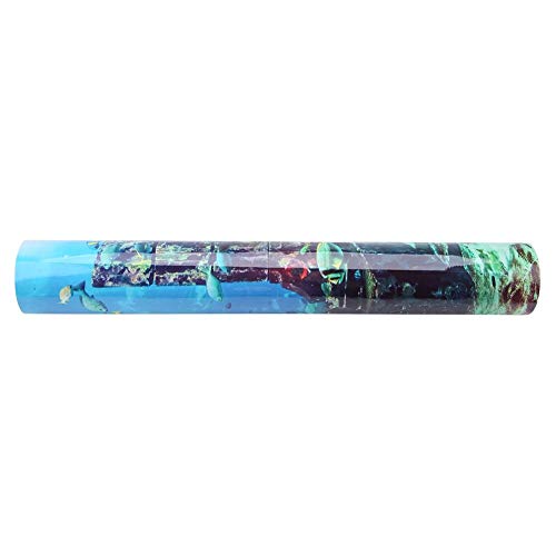 GLOGLOW Aquarium Poster, Underwater City Ruins Background Sticker Thicken PVC Adhesive Static Cling Backdrop Fish Tank Decorative Paper(76Γ46cm)