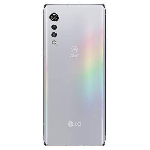 LG Velvet 5G (128GB, 6GB RAM) 6.8" OLED, Snapdragon 765, 48MP 4K Camera, US 5G/4G LTE AT&T Unlocked (Cricket, Latin/NOT for T-Mobile) LM-G900UM (64GB SD Bundle, Aurora Silver)