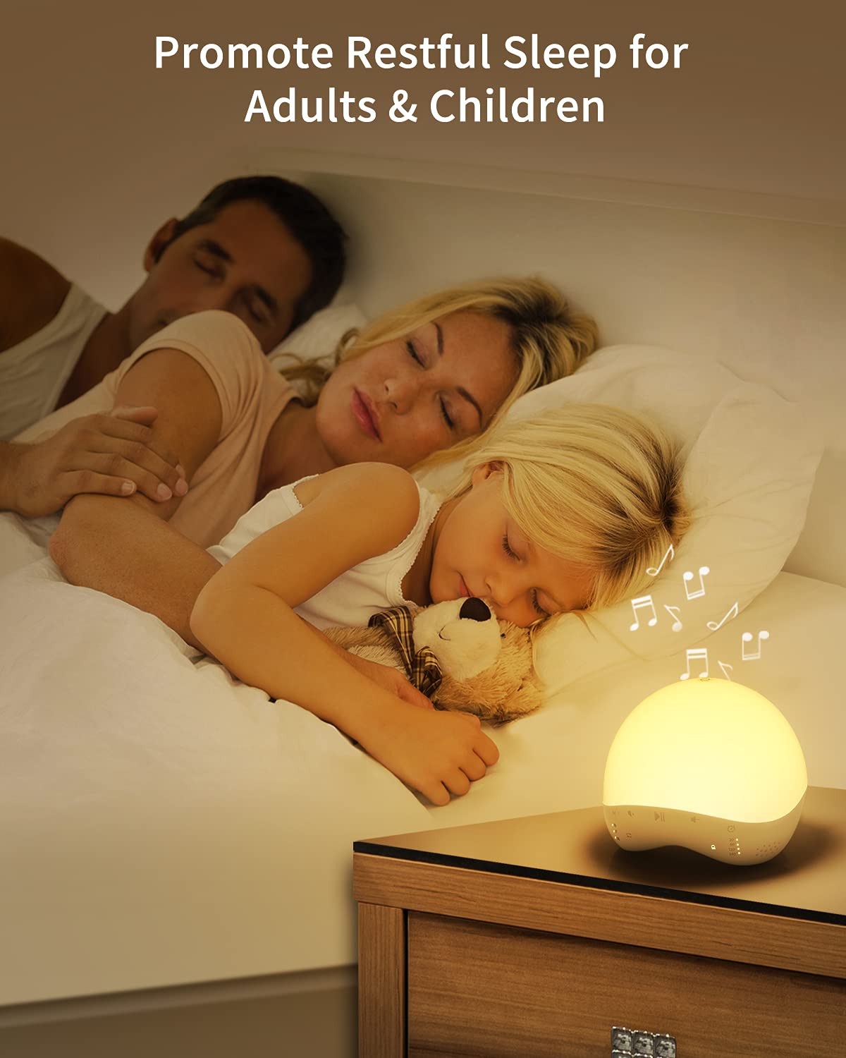 Loycco Sound Machine for Sleeping with Night Light, APP & Touch & Voice Control White Noise Machine, Work with Alexa, Sleep Trainer Therapy, 25 Soothing Sounds, Child Lock, Timer, for Baby Adult Kids