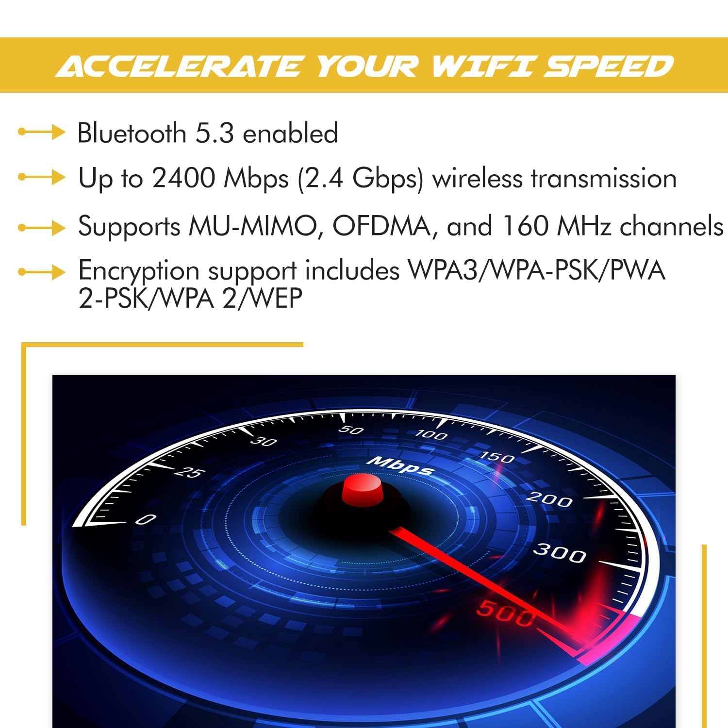 HighZer0 Electronics Killer Series for Intel AX1675x Gaming WiFi 6E Adapter Upgrade | M.2 WiFi Card for PC | 2.4 Gbps WiFi | Bluetooth 5.3 Compatible | for Most Intel and AMD Systems (AX1675x)