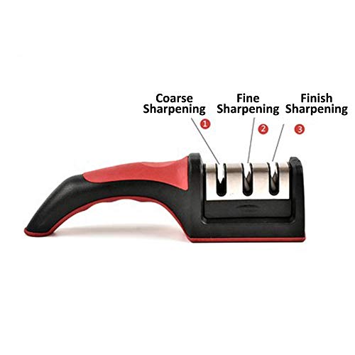 MICPANG Knife Sharpener 3 Stage Knife Sharpening Tool for Dull Steel, Paring, Chefs and Pocket Knives to Repair, Restore and Polish Blades