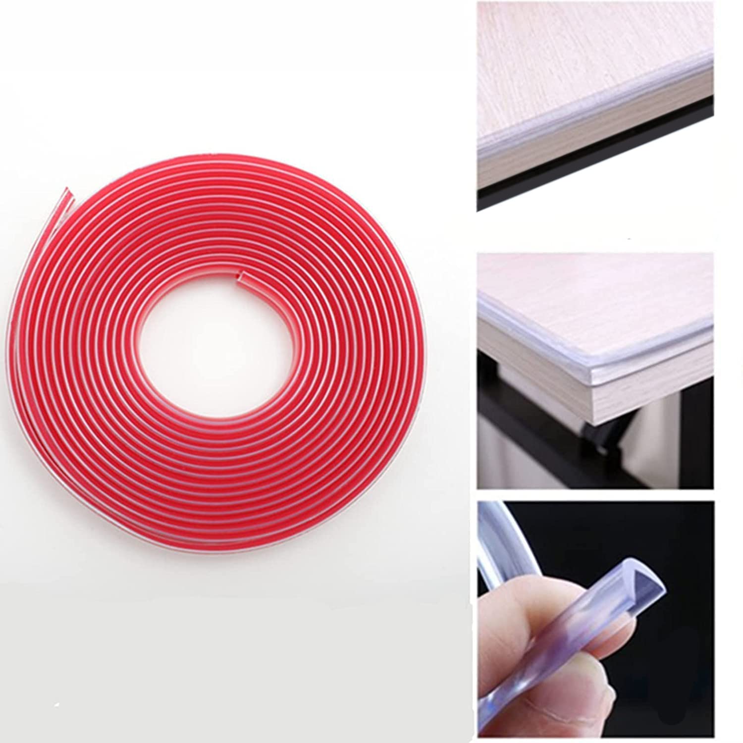 Baby Proofing 20ft Silicone Strip Clear Soft Corner Protectors with Pre-Taped Strong Adhesive, Edge Protectors for Sharp Corners of Tables Cabinets Furniture