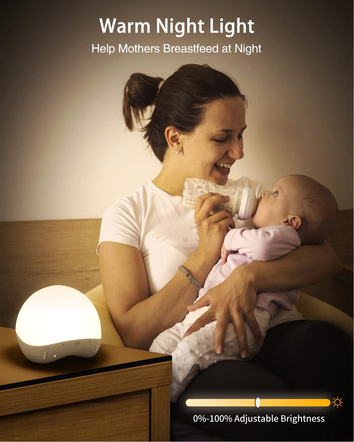 Loycco Sound Machine for Sleeping with Night Light, APP & Touch & Voice Control White Noise Machine, Work with Alexa, Sleep Trainer Therapy, 25 Soothing Sounds, Child Lock, Timer, for Baby Adult Kids