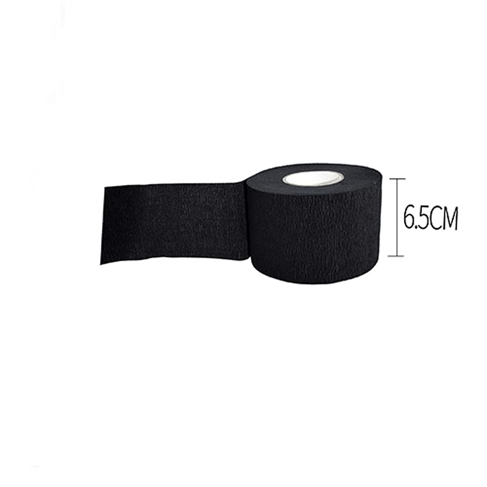 2 Rolls of Disposable and Flexible Black Barber Neck Strips for Hair Styling, Salon Cutting, Coloring, and Hairdressing