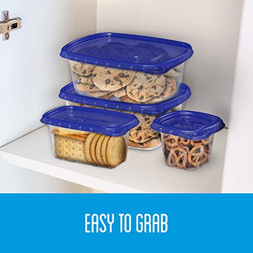 Ziploc Food Storage Meal Prep Containers Reusable for Kitchen Organization, Dishwasher Safe, Fresh Start Pack, 16 Count