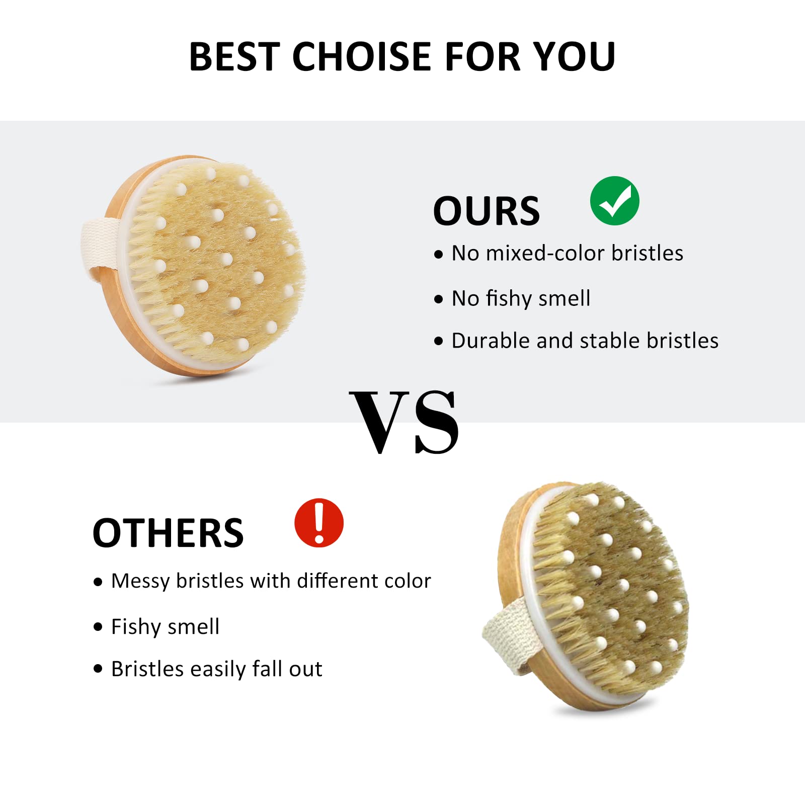 SetSail Dry Brushing Body Brush, Natural Nylon Bristles, Exfoliating, Cellulite Reduction, Lymphatic Drainage, Improve Circulation