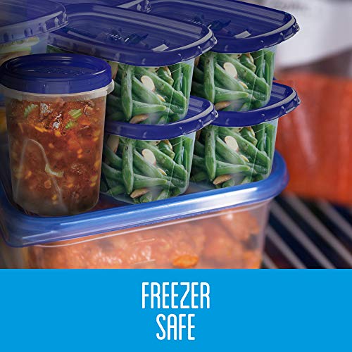 Ziploc Food Storage Meal Prep Containers Reusable for Kitchen Organization, Dishwasher Safe, Fresh Start Pack, 16 Count