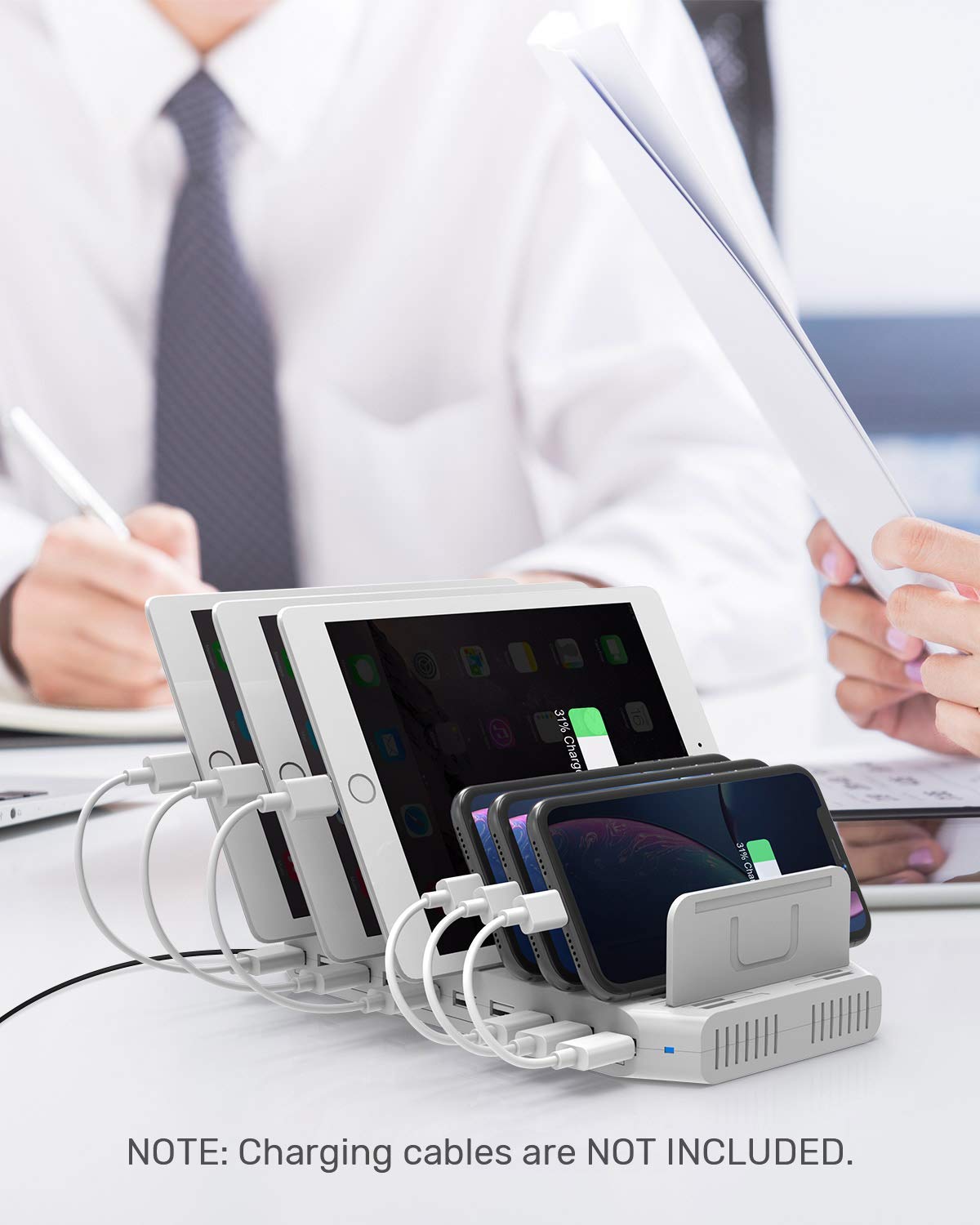 [Bundle] 96W USB Charging Staion with 2QC and USB C to USB C Cable
