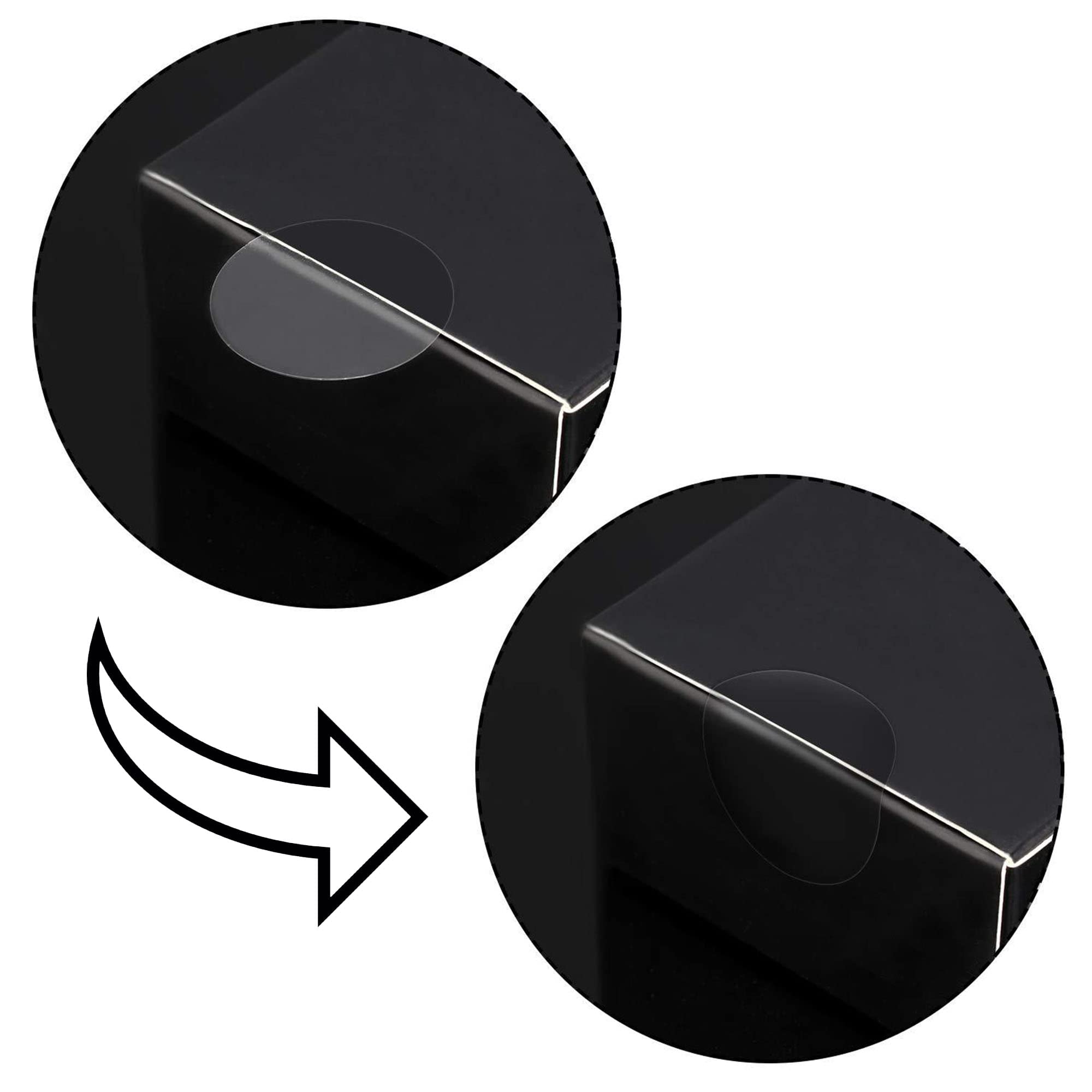 Everlasting Star 1 inch Clear Wafer Seals, 500pcs/Roll, Non-Perforated for Envelopes, Box, Gift Packaging (1 Inch)