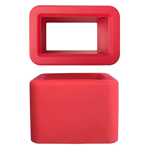 Leismy 2-Pack Car Seat Belt Buckle Holder, Car Seatbelt Buckle Guard (BPA Free), Durable Silicone Material, Seat Belt Holder Upright Your Seat Belt Receiver for Easy Access (Red)