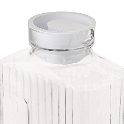 Glass Water Pitcher Lids Food Grade Plastic Anti-Dust Splash Resistant Stoppers Covers for Water Jug Glass Bistro Pitcher 2 pieces(White)
