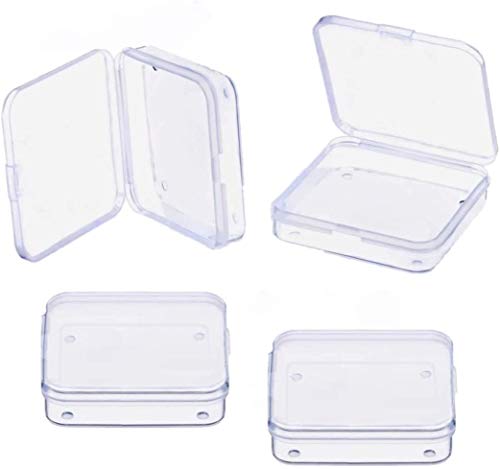 Gebildet 18 Pack Mini Clear Plastic Bead Storage Containers Box Case with lid for Pills,Tiny Bead,and Other Small Items