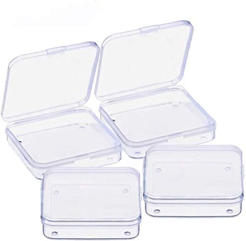 Gebildet 18 Pack Mini Clear Plastic Bead Storage Containers Box Case with lid for Pills,Tiny Bead,and Other Small Items