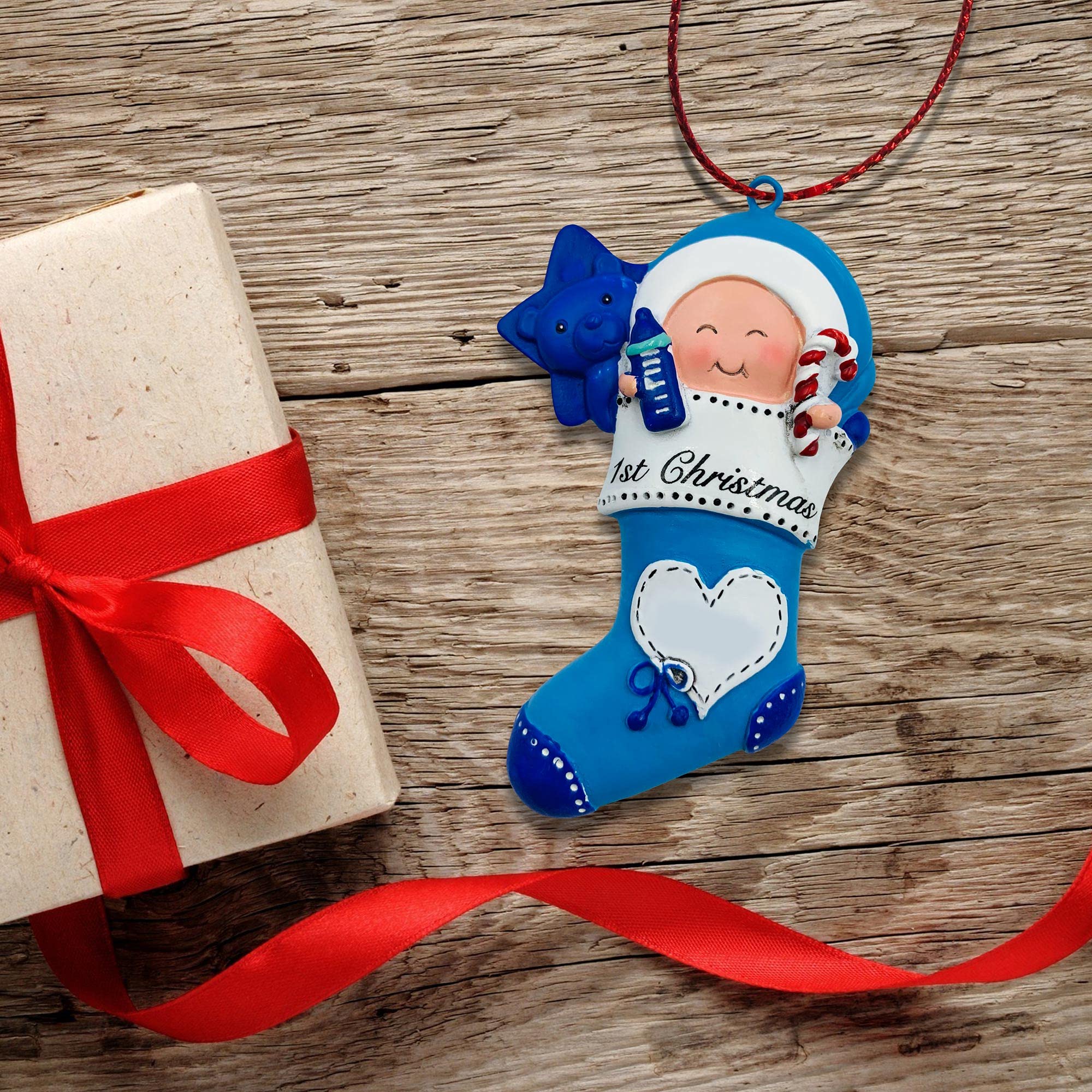Personalized Baby`s Boy First Christmas Ornament Baby Boy First Christmas Ornament β Personalized Baby Gifts for Newborn Boys Engraved