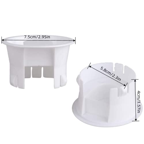 Glass Water Pitcher Lids Food Grade Plastic Anti-Dust Splash Resistant Stoppers Covers for Water Jug Glass Bistro Pitcher 2 pieces(White)