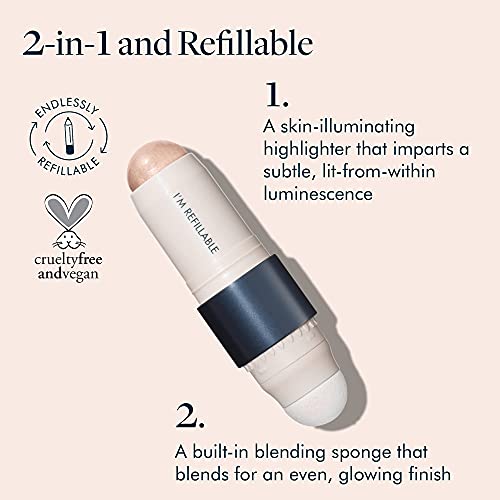 trestique Highlight Stick, Illuminator Makeup For Face, Highlighter Makeup Stick, Face Highlighter Bronzer Makeup - Refillable
