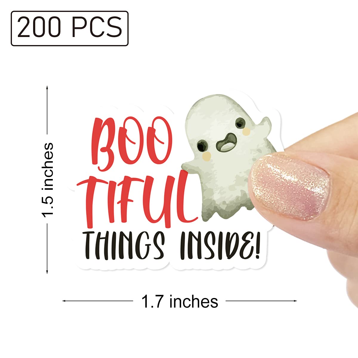 Wailozco 200 PCS Beautiful Things Inside Stickers,Funny Small Business Envelopes Stickers for Business Packages/Handmade Goods/Bags,Halloween Theme Small Shop Business Stickers for Envelopes Seals