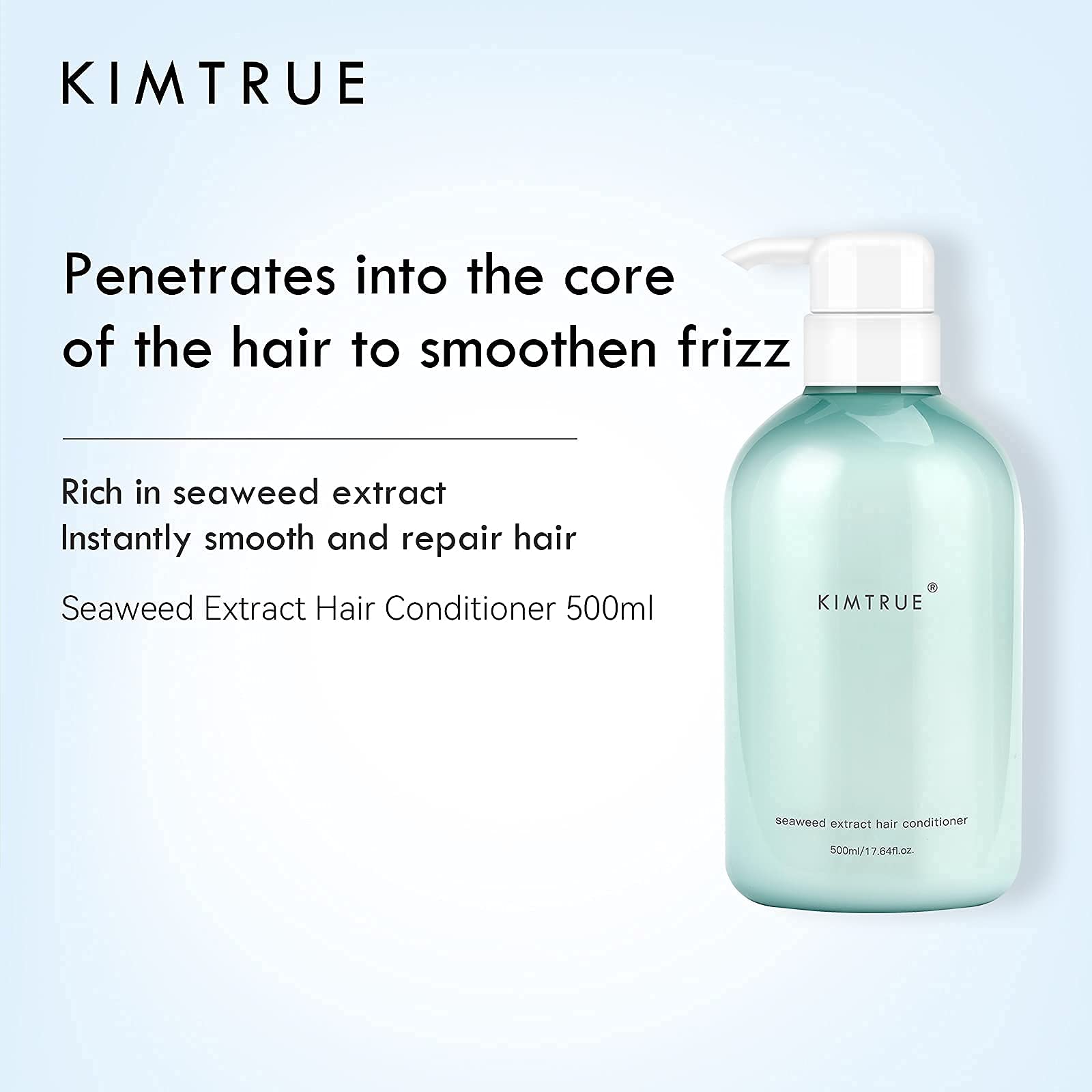 Kimtrue Scalp Treatment Deep Cleansing Gel and Sea Salt Shampoo and Seaweed Extract Hair Conditioner